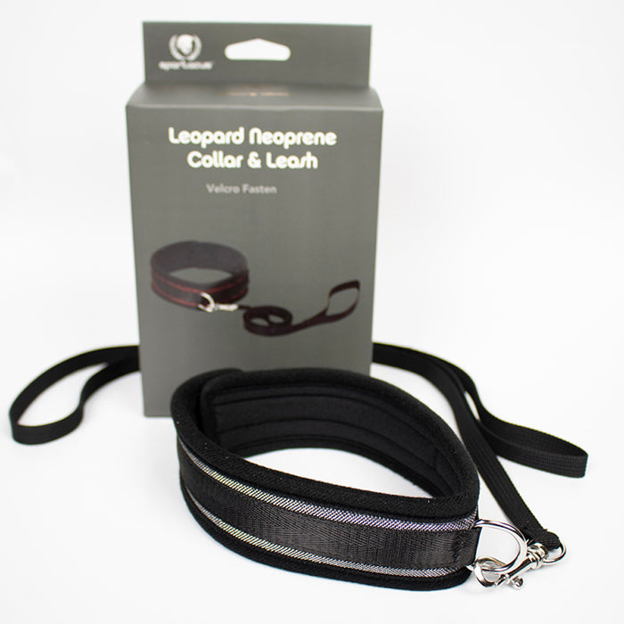 Collar And Leash Neoprene Silver — Nalpac