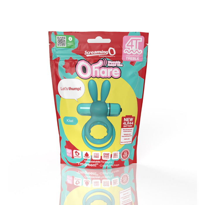 Screaming O 4T Ohare Vibrating Rabbit Double Cockring Kiwi — Nalpac