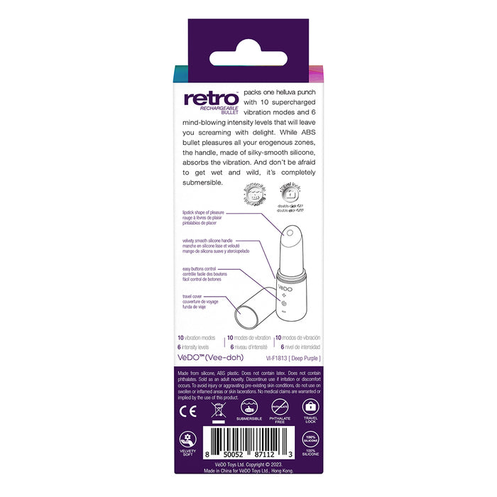 VeDO Retro Rechargeable Bullet Purple — Nalpac